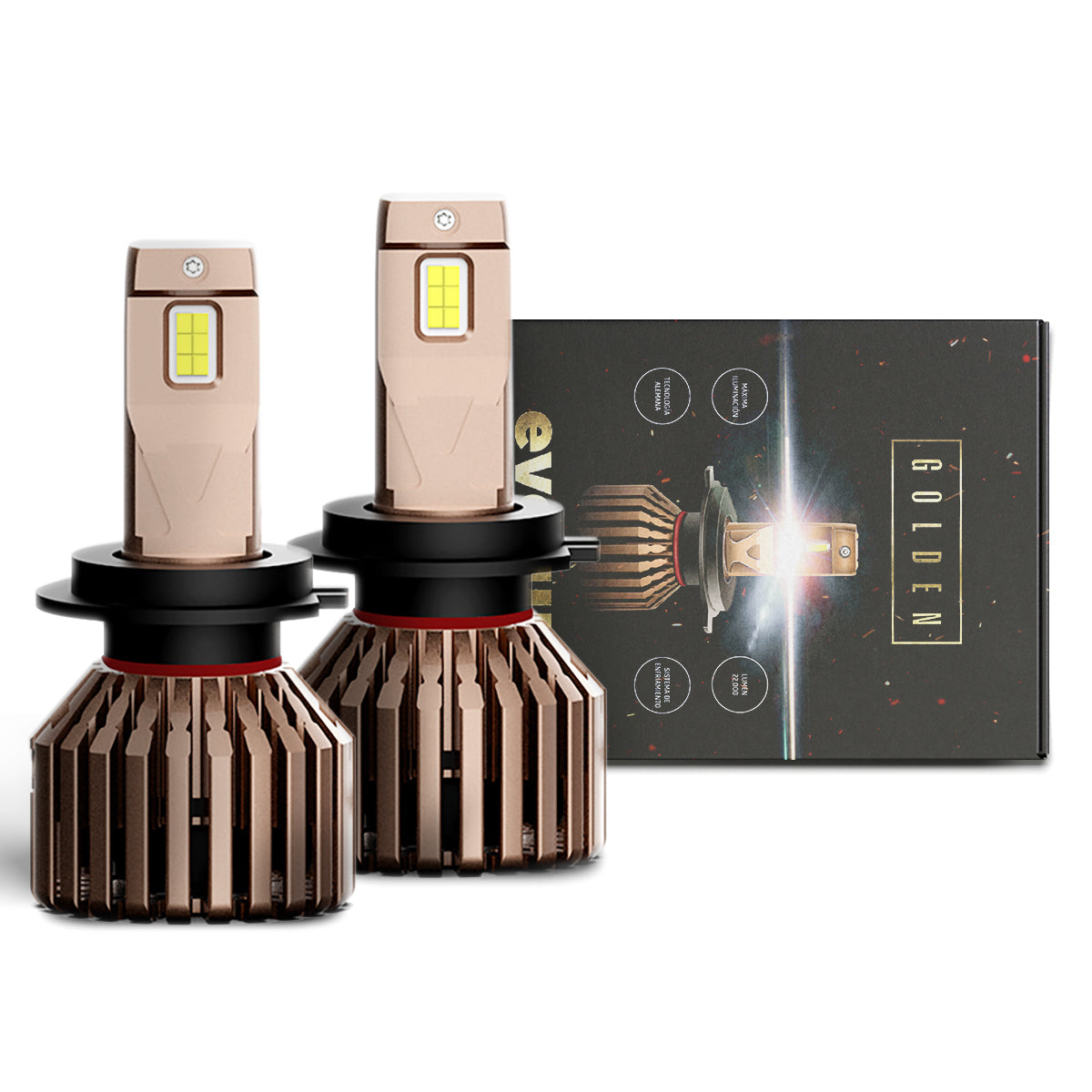 Focos Led Faros Kit Automotriz Golden H1 H3 H7 H11 9005 9006 – Evolum.shop